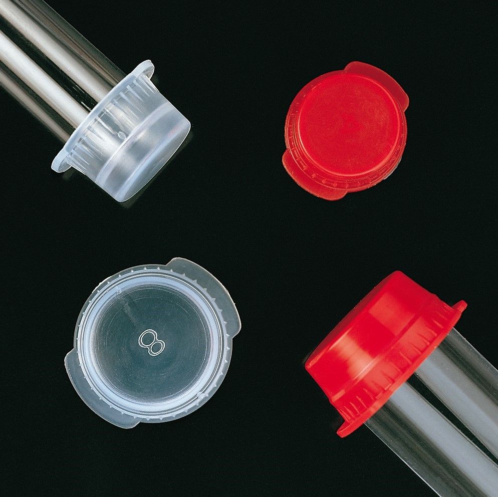 Flexible cap for glass and plastic test tubes, vacuum type ...