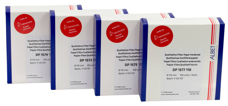 Qualitative filter papers with low ash content that are firm even when ...