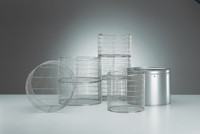 Stainless steel wire mesh baskets for vetical (standing) SYSTEC ...